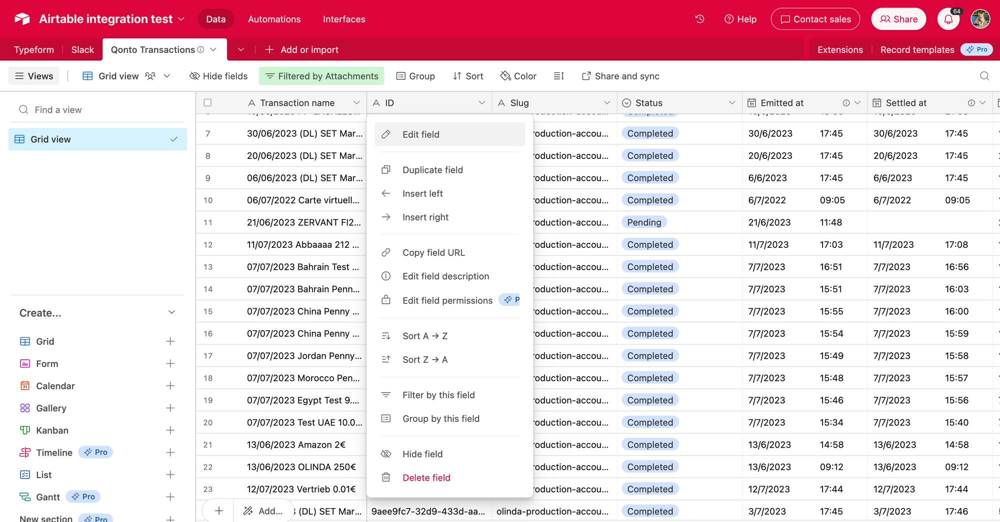 How does the Qonto x Airtable integration work? – Help center